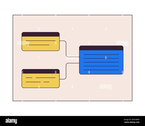 Information Blocks Scheme 2d Linear Cartoon Objects Stock Vector Image
