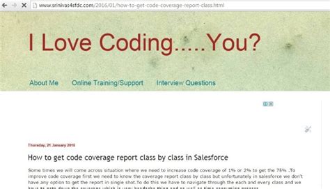 How To Get Code Coverage Report Class By Class In Salesforce