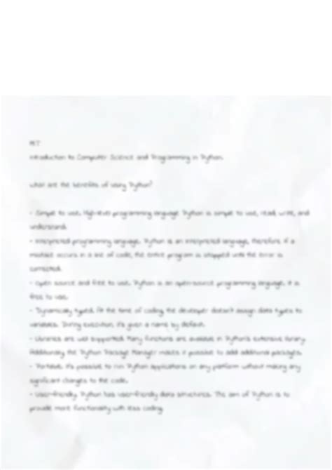 Solution Mit Introduction To Computer Science And Programming In Python What Are The Benefits