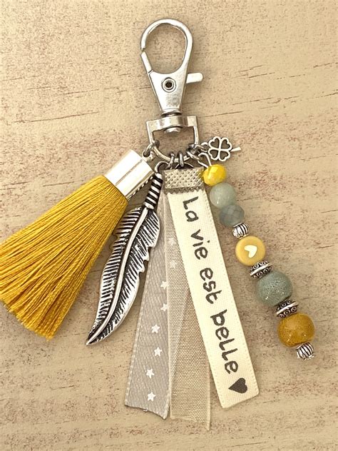 Diy Beaded Keychain With Tassel
