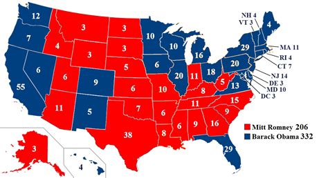 2012 Presidential Election By State Map Map