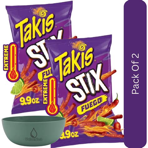 Takis Fuego Spicy Rolled Tortilla Chips Chili Pepper And Lime Crunch 9