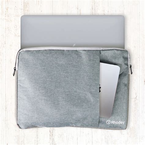 Rhodey Tas Laptop Sleeve Bag Case Slim Waterproof 14 Inch Da99 Gray