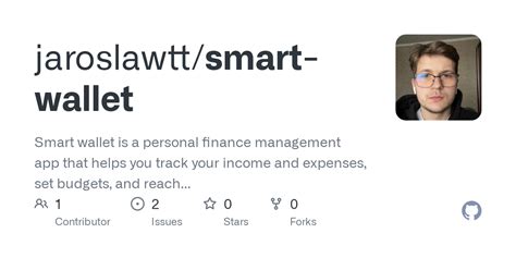 Github Jaroslawtt Smart Wallet Smart Wallet Is A Personal Finance Management App That Helps