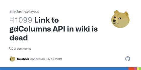 Link To GdColumns API In Wiki Is Dead Issue Angular Flex Layout GitHub