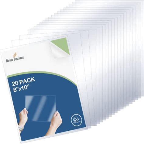 20 Pack Pet Plexiglass Sheets 8x10”x004 Thick Flexible