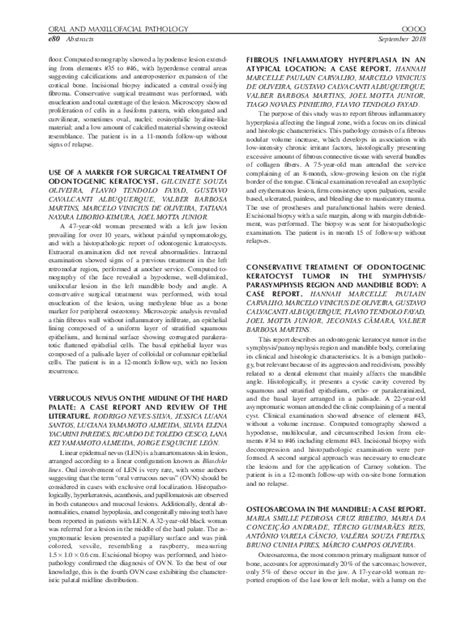 Pdf Osteosarcoma In The Mandible A Case Report