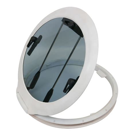 Grey Tinted Glass Opening Deck Hatch Round 625mm For Marine And Caravan