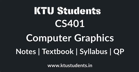 Cs401 Computer Graphics Notes Textbook Syllabus Question Papers