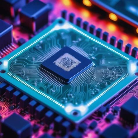 Premium Photo Integrated Microchip Circuit Board For Server Central