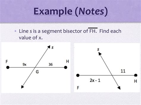 PPT SECTION Segment Bisectors PowerPoint Presentation Free Download ID