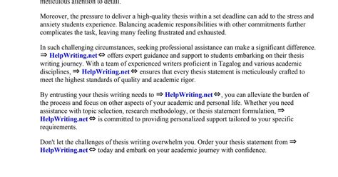 Thesis Statement Example Tagalog By St Ambrose University Issuu