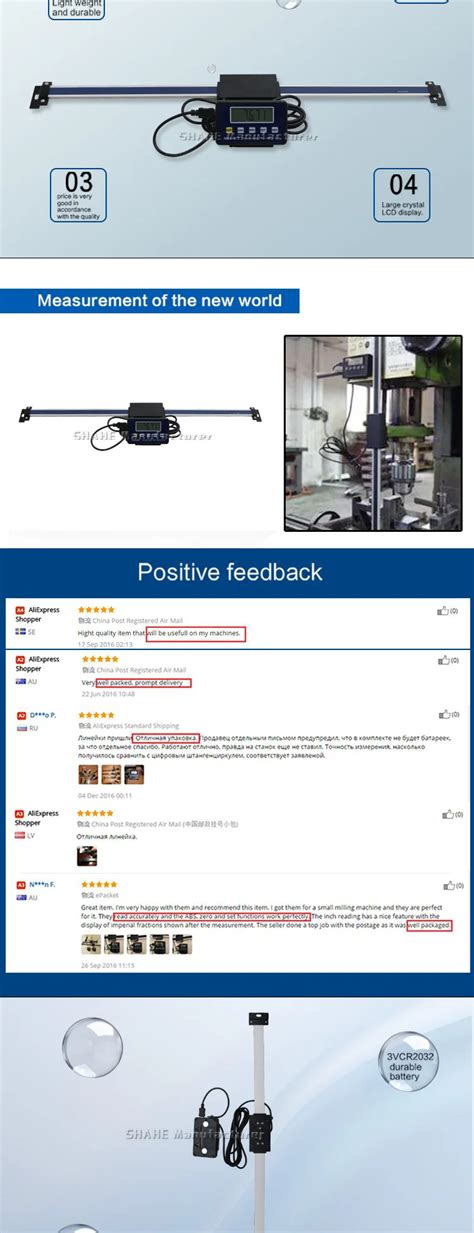 0 1000 Mm 001 Mm Magnetic Remote Digital Linear Scale With Digital