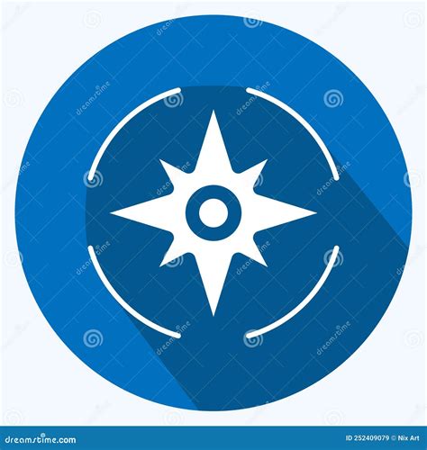 Icon Navigation Suitable For Startup Symbol Long Shadow Style Simple Design Editable Design