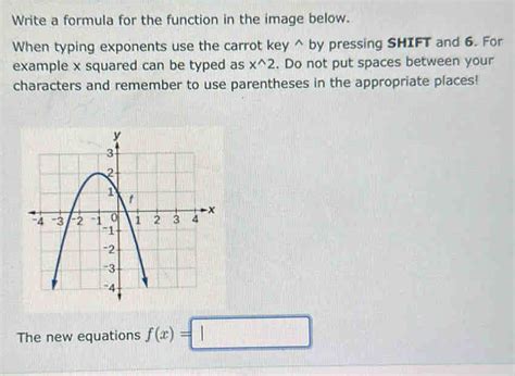 Solved Write A Formula For The Function In The Image Below When