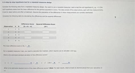 solved 4 a step by step hypothesis test fer a