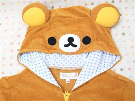 Rilakkuma Brown Teddy Bear Hoodie Cute Japanese Plush Toy Rilakkuma