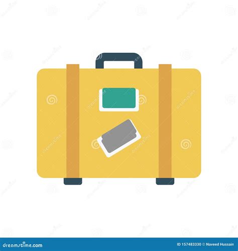 Baggage Flat Vector Icon Stock Illustration Illustration Of Holiday