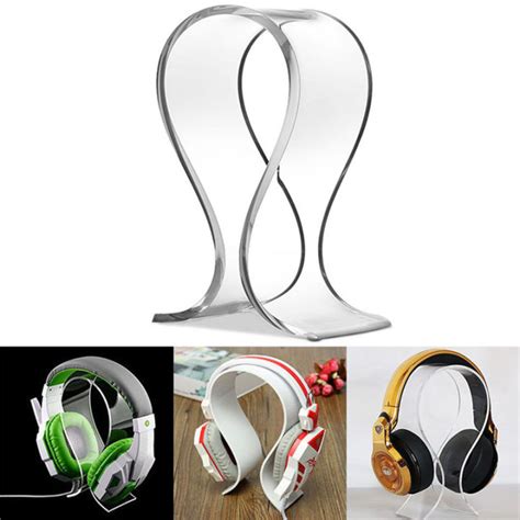 🟠🟡 Meet🟢🔵 Acrylic Earphone Headset Desk Display Stand Hanger Holder For