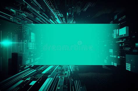 matrix effect on futuristic background technology or tech data stock