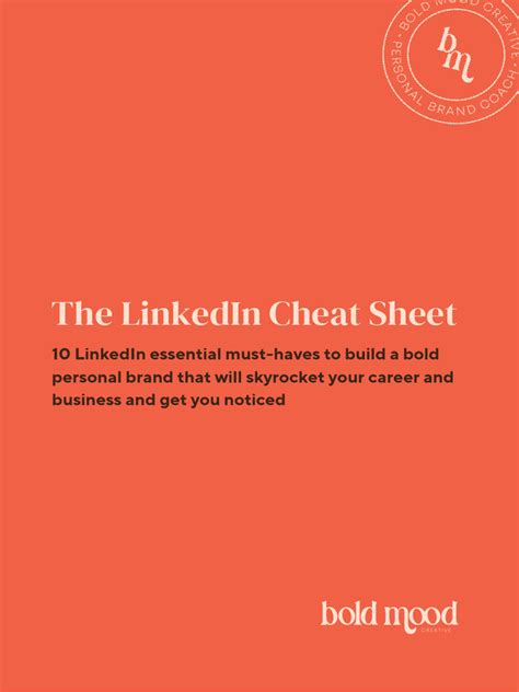 The Linkedin Cheat Sheet 1 Pdf