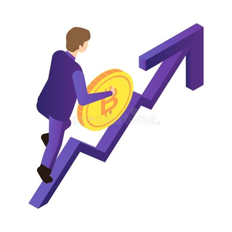 Isometric Cryptocurrency Growth Composition Stock Vector Illustration Of Virtual Coin 252592762