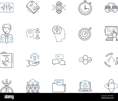 Business Partnership Outline Icons Collection Alliance Joint Venture