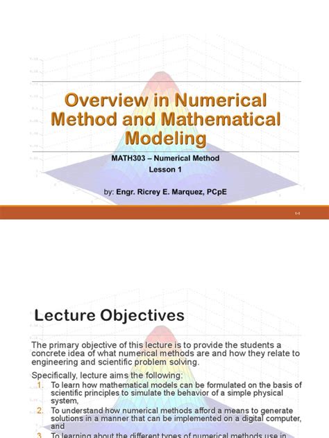 overview in numerical methods and mathematical modeling merged