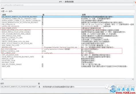 一、creo Afx的选项配置有限元分析代工代做cae培训课程ansys培训、abaqus培训、autoform、isight培训