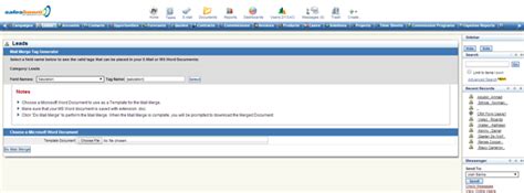 Crm Mail Merge Fields Into Emails And Documents
