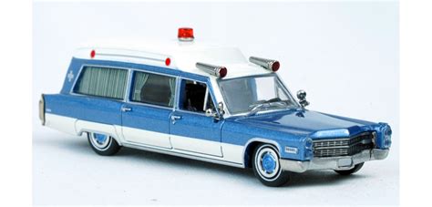 Br19777 Ho Scale Brekina 1966 Cadillac Miller Meteor Ambulance