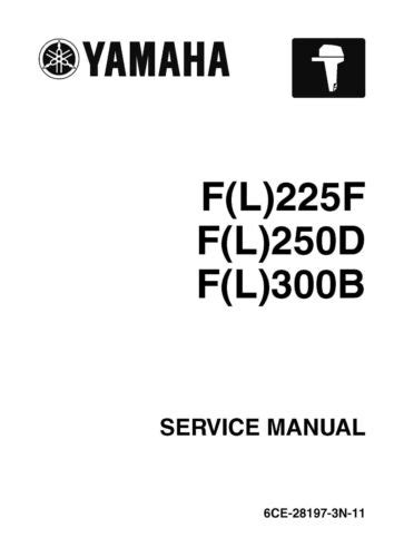 Yamaha Outboart Motors F L225f 250d 300b 2010 Service Manual Ebay