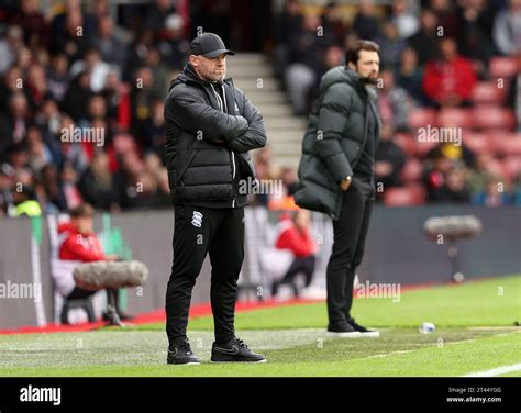 Birmingham City Manager Wayne Rooney And Southampton Manager Russell