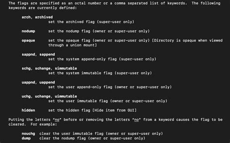 why doesn t macos have the uunlnk user undeletable flag for chflags