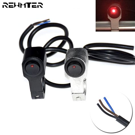 오토바이 블랙크롬 22mm 핸들 바 그립 스위치 알루미늄 표시등 핸들 바 스위치 12v 할리 Xl Dyna오토바이 스위치