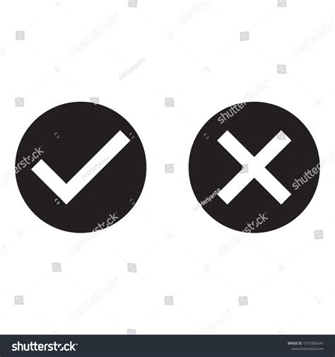 Check Mark Icon Cross Mark Vector Stock Vector Royalty Free Shutterstock