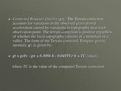Ppt Gravity Survey Ii Gravity Data Correction Powerpoint