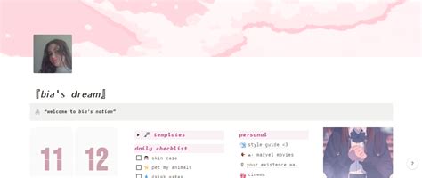 my notion template