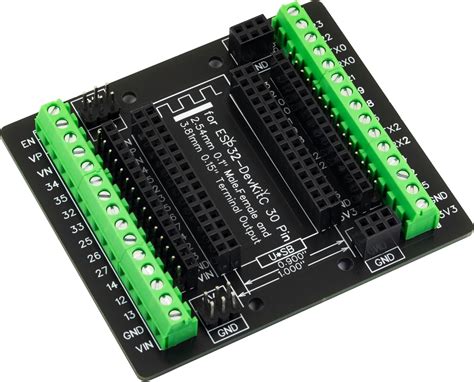 For Esp32 Breakout Board 30 Pins Gpio 1 Into 3 Expansion Board 381mm 015 Terminal Blocks For