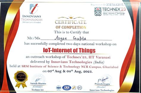 Aryan Gupta On Linkedin Iot Technex23 Iitvaranasi Workshops2023