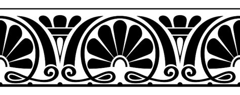 클래식 그리스 흑백 국가 장식 테두리 프레임 구불구불한 팔메트 고대 그리스 로마 제국의 패턴입니다 이집트 아시리아 그리스의 동기 아라베스크 비잔틴 섬유용 Byzantine에