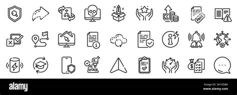 Checklist Power Info And Charge Battery Line Icons Pack Share