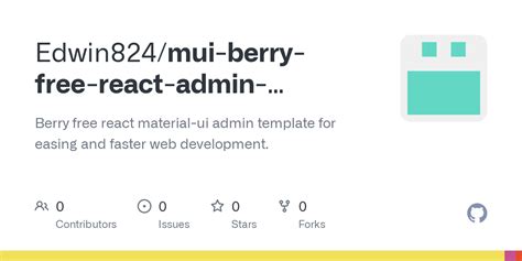 GitHub Edwin Mui Berry Free React Admin Template Berry Free React Material Ui Admin