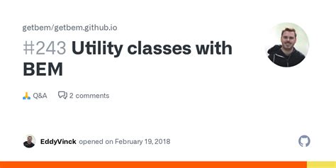 Utility Classes With BEM Getbem Getbem Github Io Discussion 243 GitHub