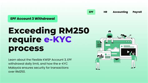 Flexible KWSP Account 3 EPF Withdrawals Exceeding RM250 Require E KYC