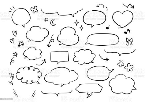 만화 연설 거품의 집합입니다 벡터 일러스트레이션 및 그래픽 요소입니다 개체 그룹에 대한 스톡 벡터 아트 및 기타 이미지 개체 그룹 격언 기포 Istock