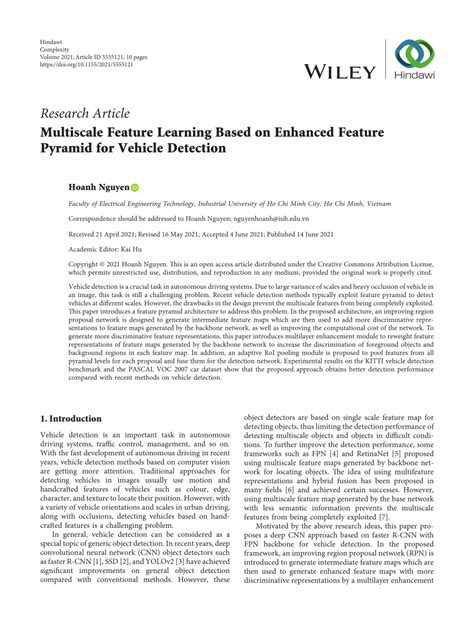 Pdf Multiscale Feature Learning Based On Enhanced Feature Pyramid For