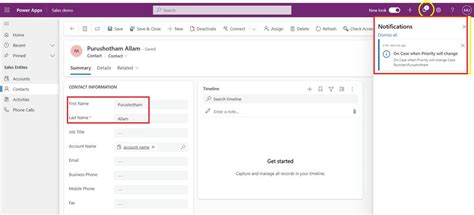 Display An Application Notification In Dynamics 365 Using Javascript