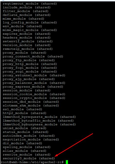 Mod Security Modsecurity For Apache 2434 Failing With Invalid Command Secruleengine