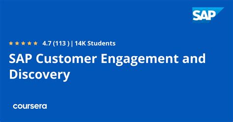 Sap Customer Engagement And Discovery Coursera